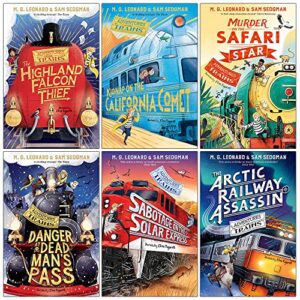 Adventures on Trains Series 6 Books Collection Set by M.G. Leonard ...